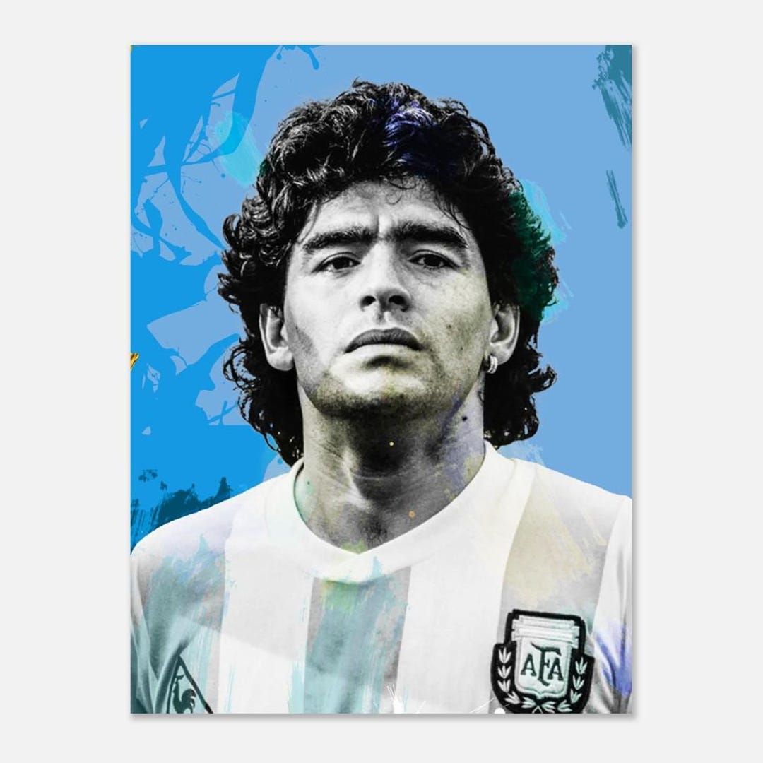 Diego Maradona Poster, Football Icon, Argentina Napoli Poster, Vintage ...