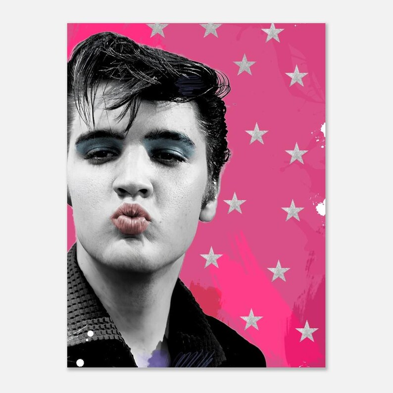 Elvis Presley, 50's Pop Art Print, Boho Art Semi-glossy Paper Poster - Etsy