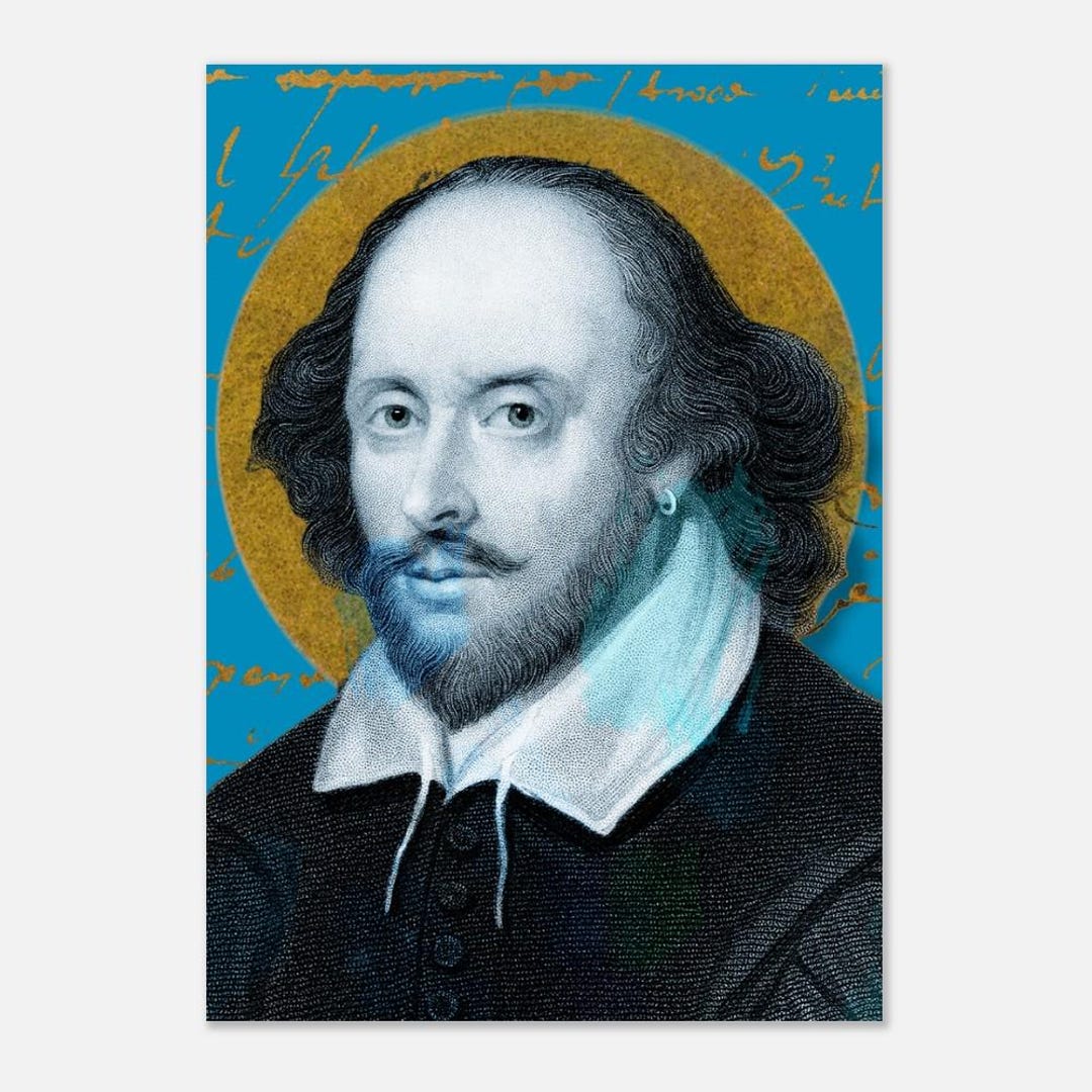 William Shakespeare Poster, Bard Street Pop Art, English Playwright and ...