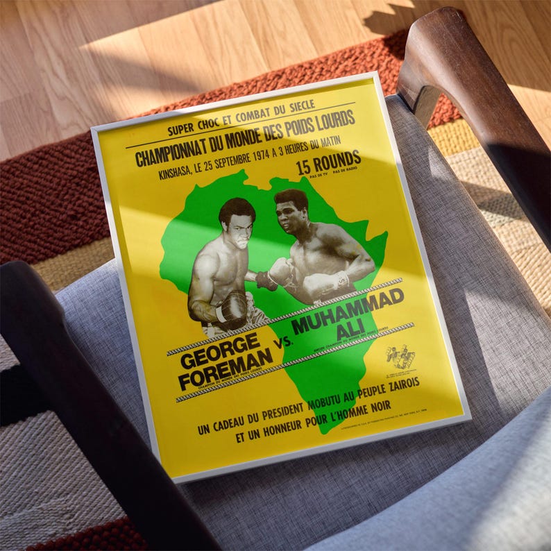 Muhammad Ali Vs George Foreman 'rumble in the Jungle' Boxing Poster - Etsy