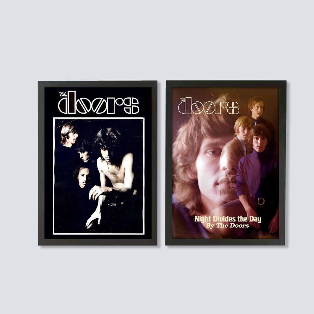 The Doors Two Posters, 1960s Iconic Music Poster Prints, (digital ...