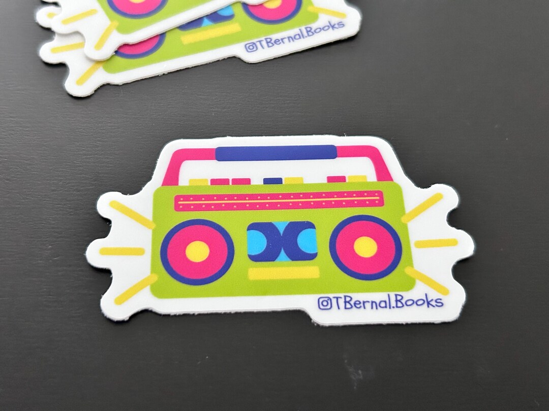 Boom Box Sticker, Boombox Sticker, Music Sticker, 90s Nostalgia Sticker ...