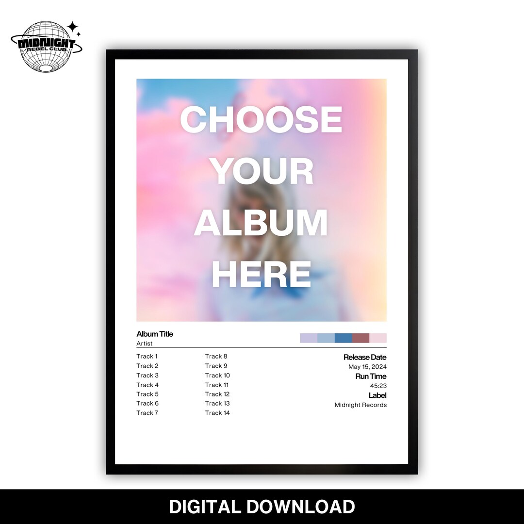 Custom Album Cover Print Choose Your Own Album Custom Gift Music Gift ...