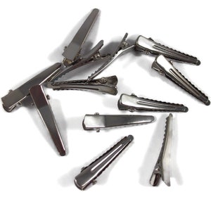 100 Single Alligator Hair Clips With Teeth 1 5/16 Inch 33mm - Etsy
