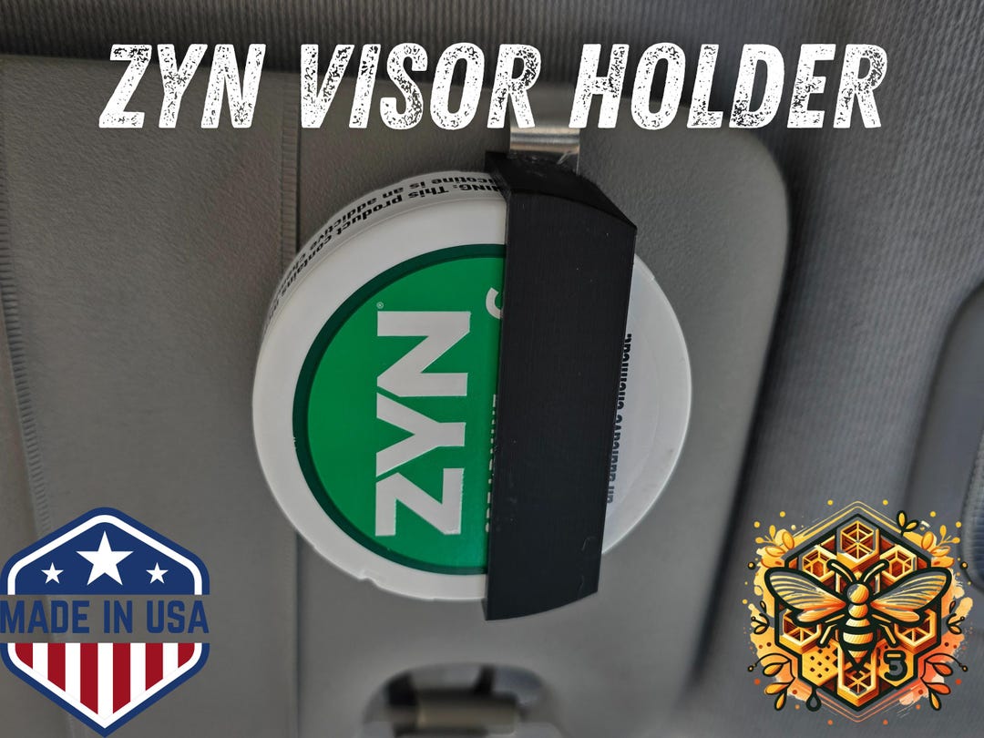 Zyn Holder Visor Clip Durable 3D Printed Car Accessory for Easy Storage ...