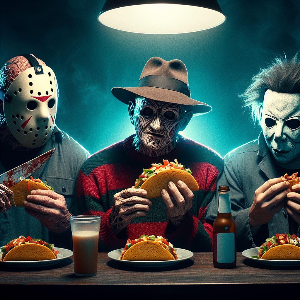 Horror Movie Tacos Poster Unique Poster Museum-quality Poster on Thick ...