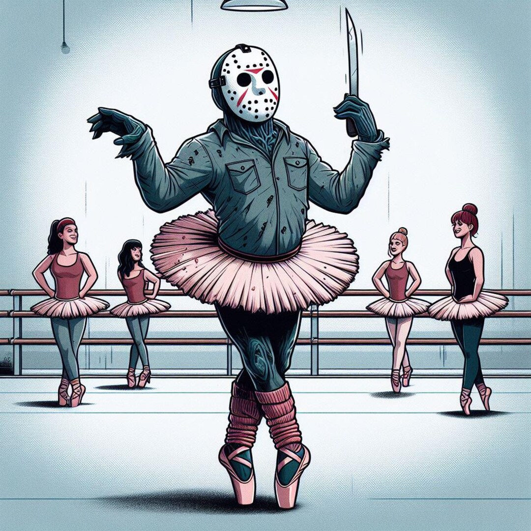 Jason Vorhees Dancing Ballet Funny Horror Movie Poster Unique Poster ...