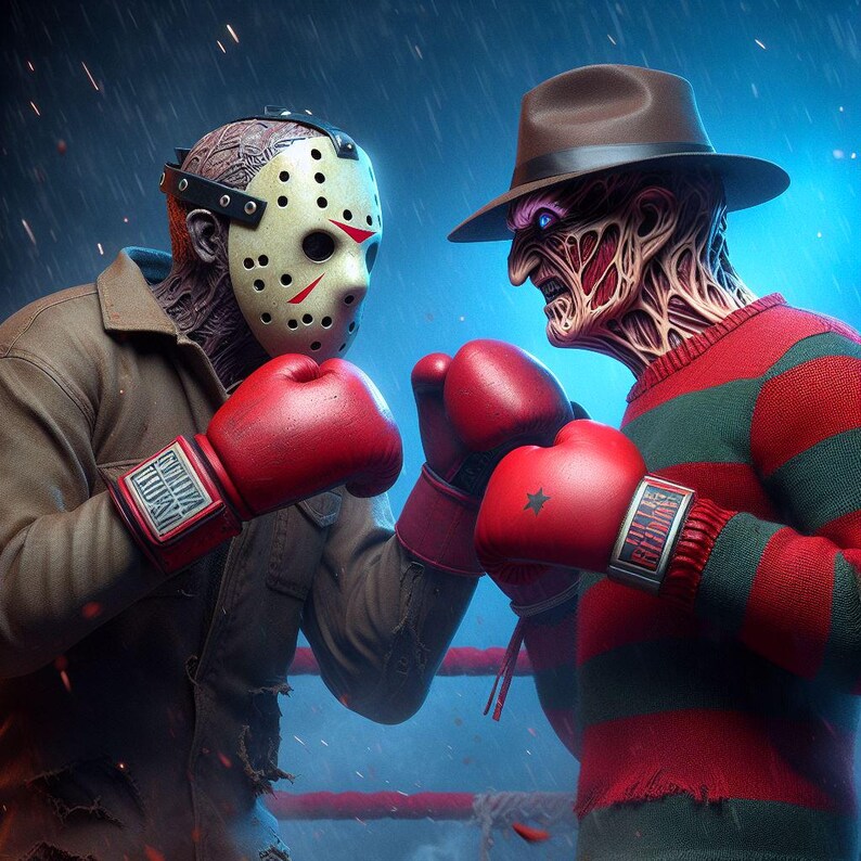 Freddy Vs Jason Boxing Unique Poster Museum-quality Poster on Thick ...