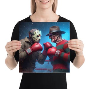 Freddy Vs Jason Boxing Unique Poster Museum-quality Poster on Thick ...
