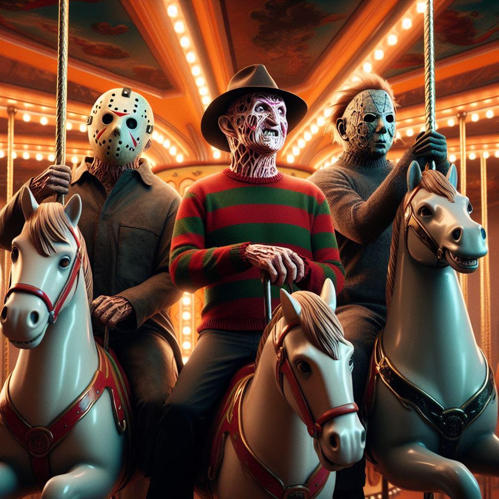 Horror Movie Carousel Poster Unique Poster Museum-quality Poster on ...