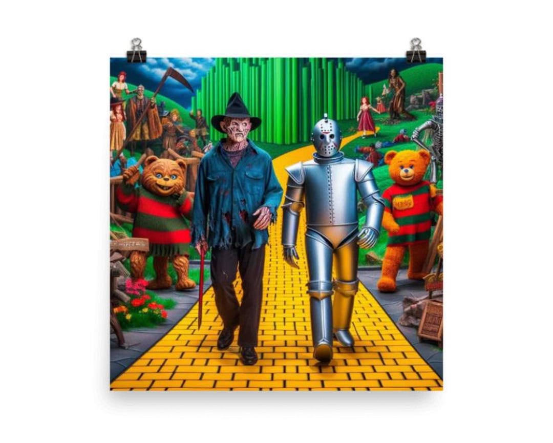 Wizard of Oz With Freddy Krueger and Jason Vorhees Funny Movie Poster ...