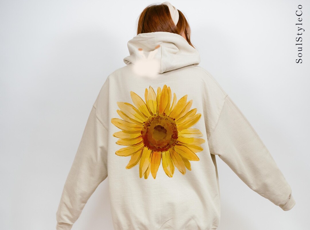 Sunflower Hoodie Sweatshirt Flower Shirt Flowers Sweatshirt Gift for ...