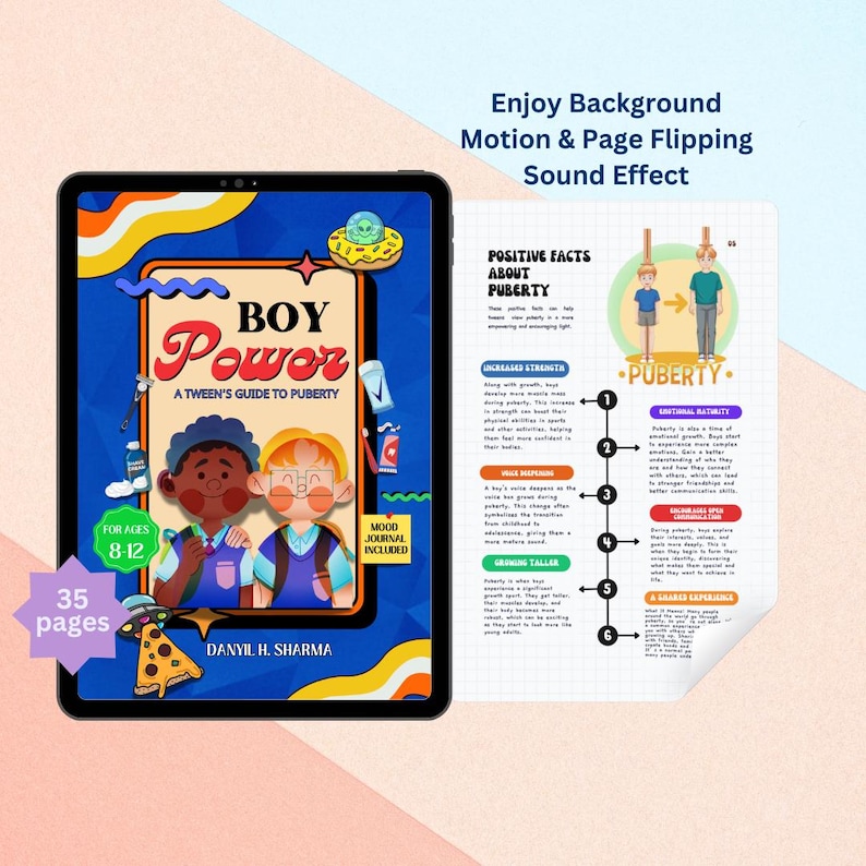 Puberty Teaching Books for Tween Boys Aged 8-12 Instant Digital ...
