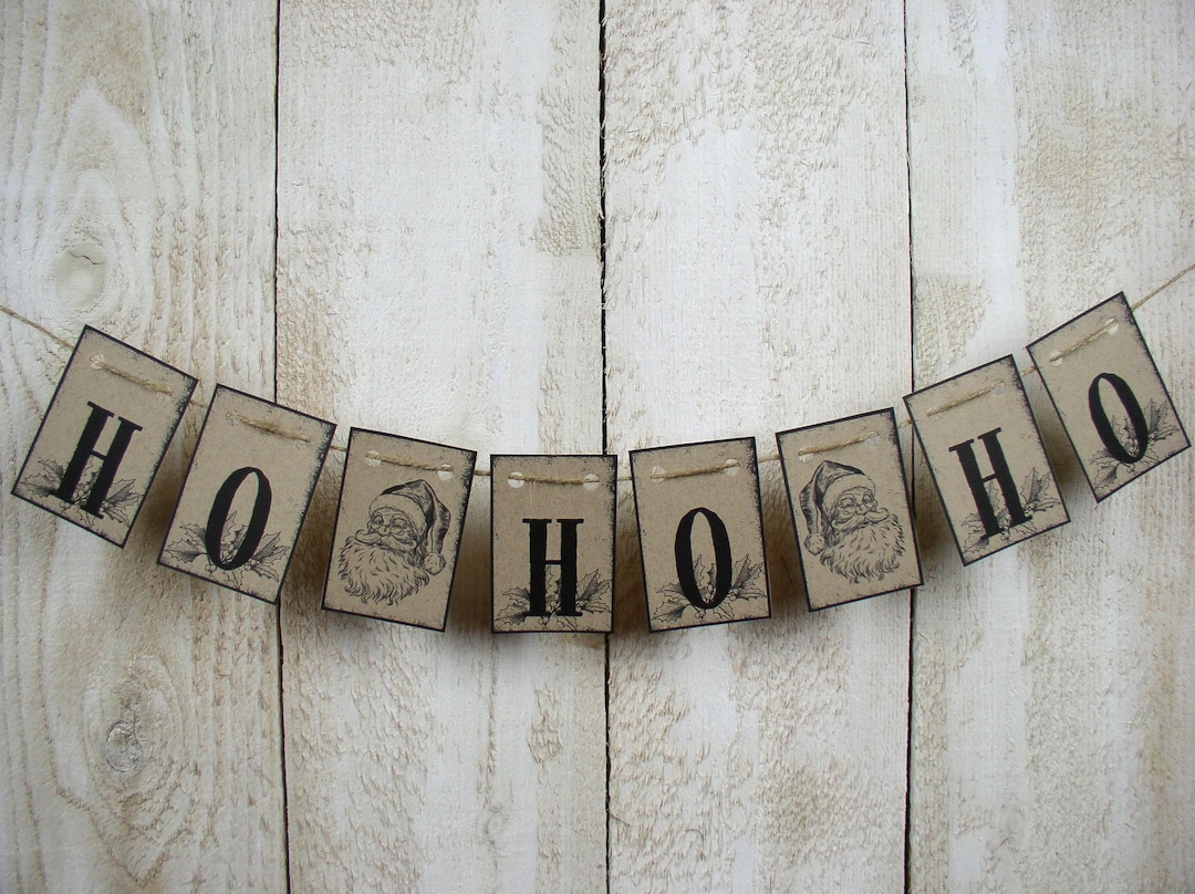HO HO HO Banner Digital Download Garland Banner Diy Printable Garland ...