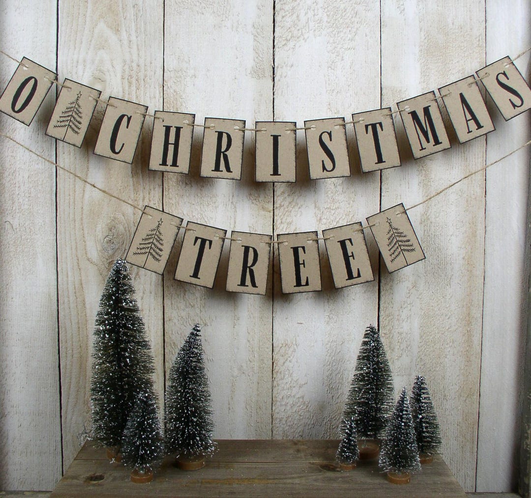 O CHRISTMAS TREE Banner Digital Download Garland Banner DIY Printable ...