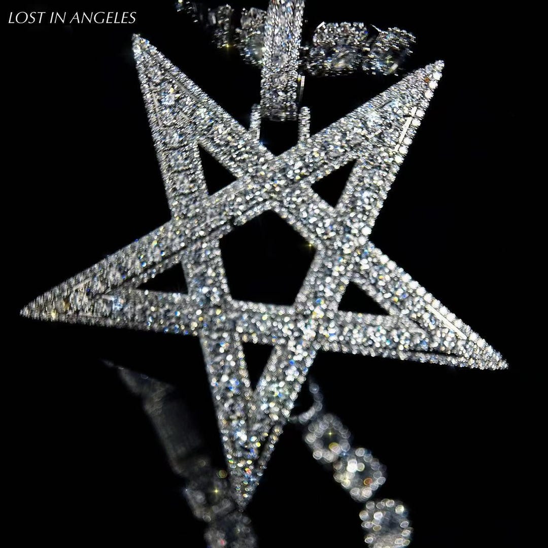Bling Hip Hop ICE COLD Necklace - Giant Glittering Star Pendant With ...