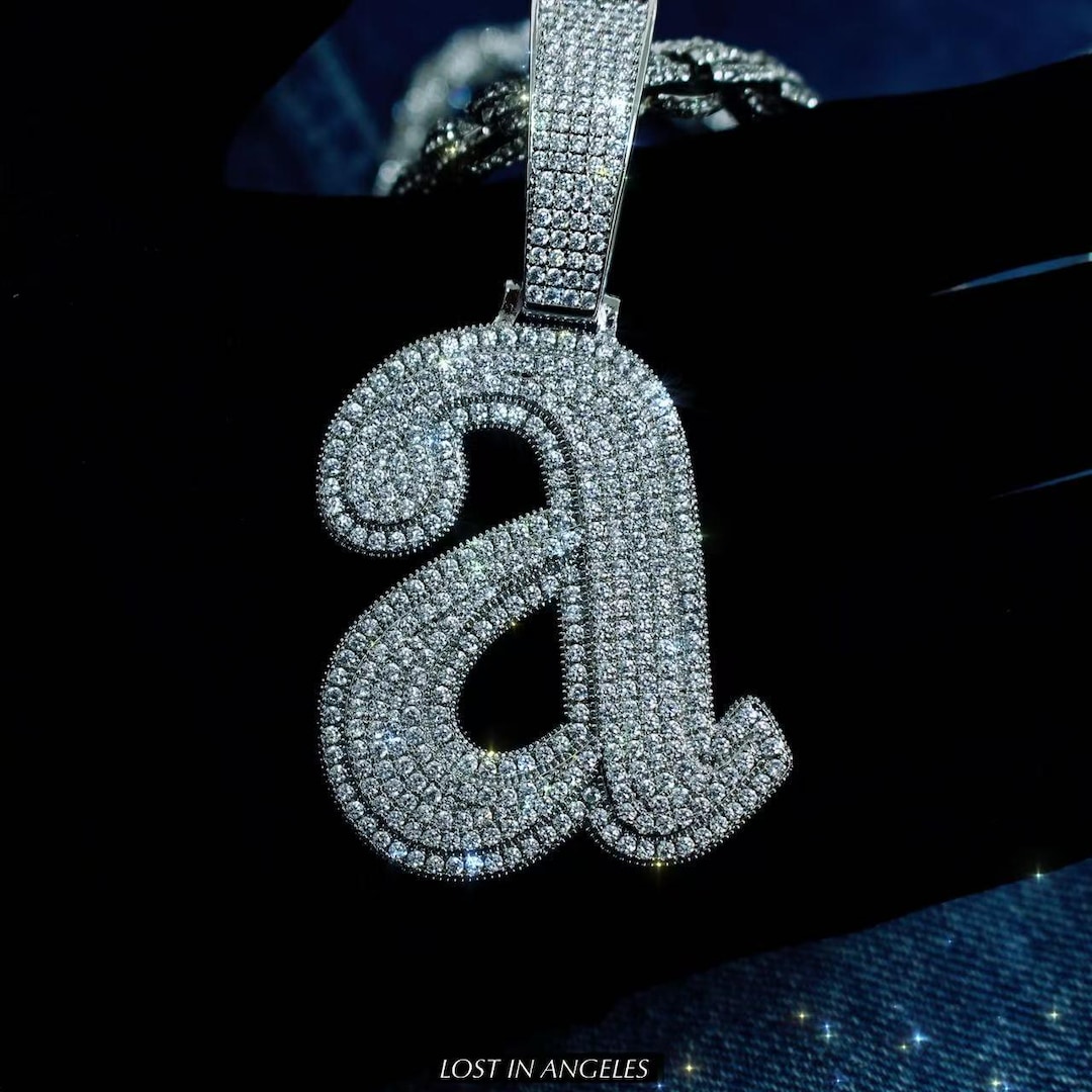 Iced Out Letter " a " Pendant Necklace: Kendrick Lamar Inspired Hip-hop ...