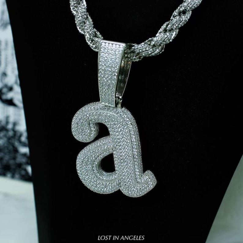 Iced Out Letter " a " Pendant Necklace: Kendrick Lamar Inspired Hip-hop ...