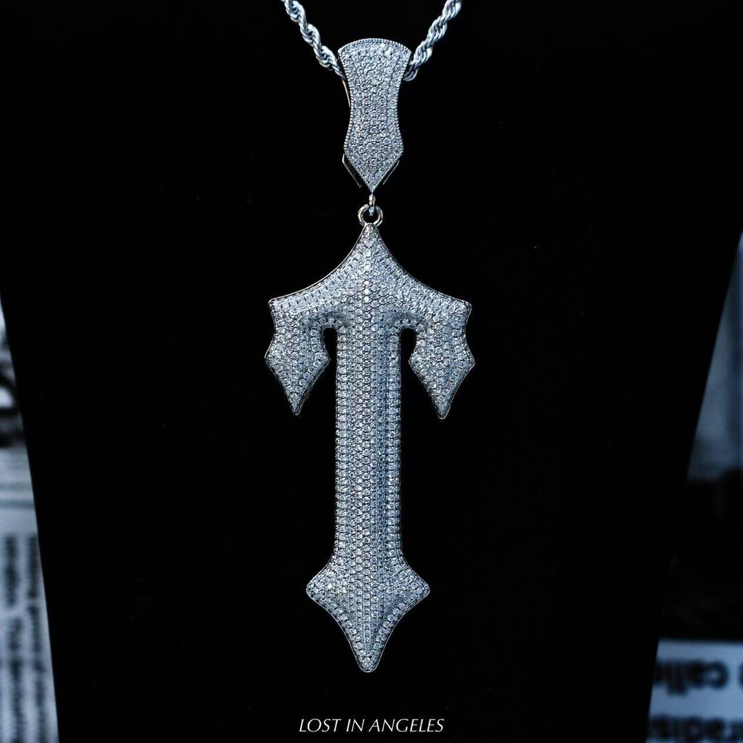 Iced Out "t" Arrow Pendant: Hip Hop Grillz Necklace - Etsy