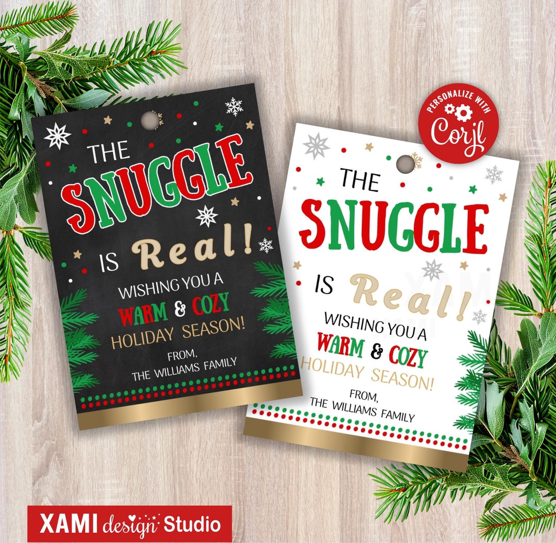 Editable the Snuggle is Real Gift Tag Christmas Gloves Gift Tag Office ...