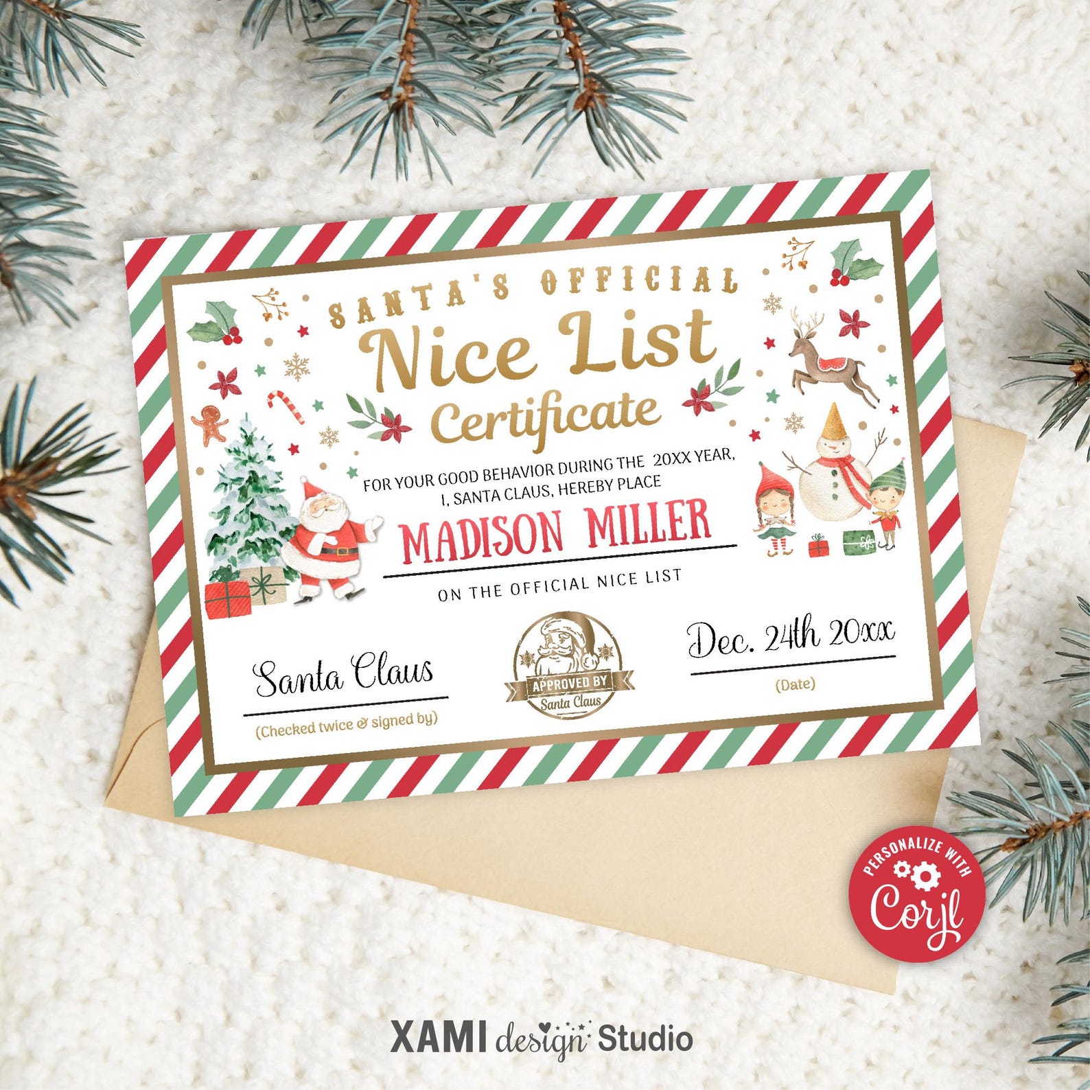 Editable Official Letter to Santa Claus and Official Nice List ...