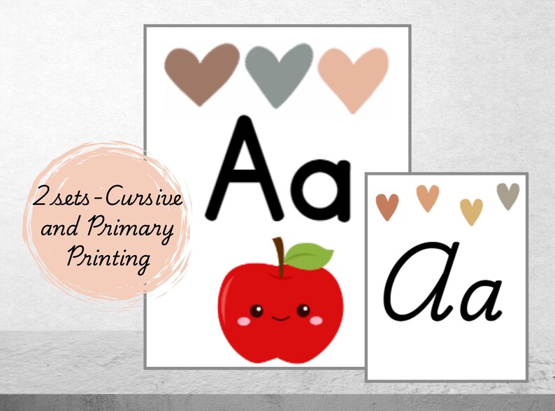 BOHO HEART Alphabet Posters, Classroom ABC Poster, Classroom Decor ...
