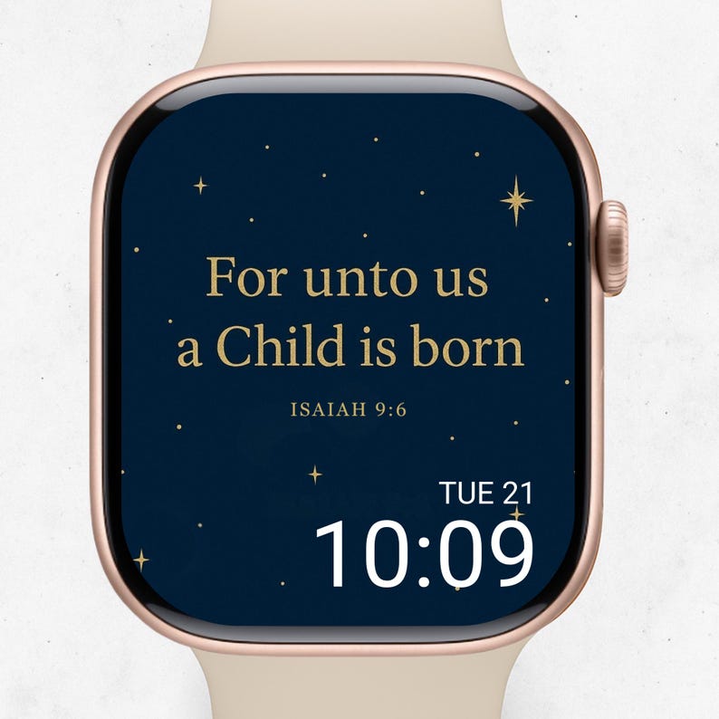 Minimal Christian Apple Watch Wallpaper / Holy Christmas Bible Verse ...