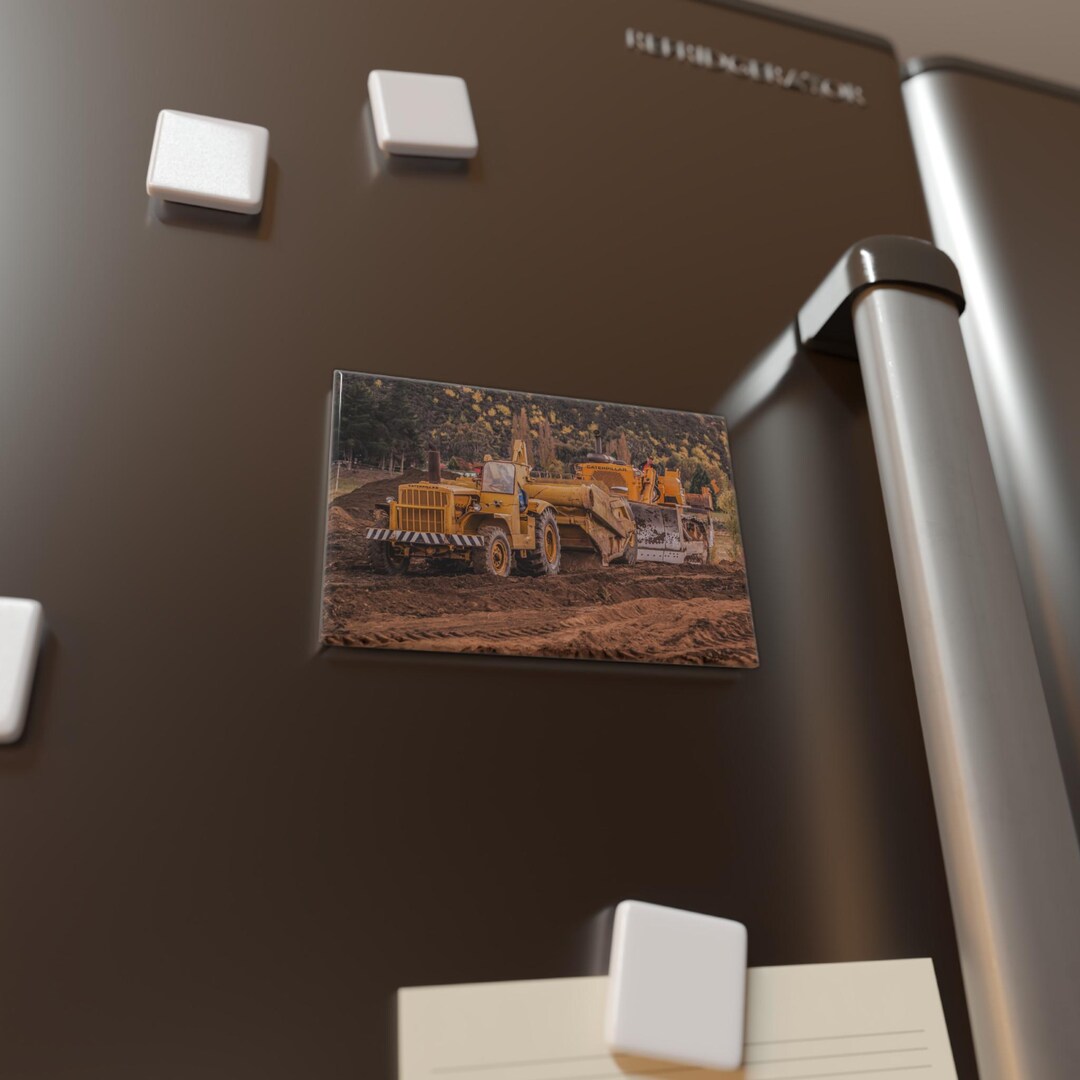 Magnet Set, Construction Equipment Magnets, D8 Cat Scraper Refrigerator ...