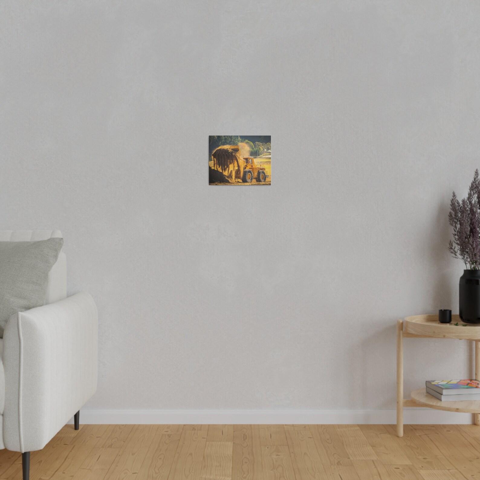Canvas Print, Caterpillar 992B Loader Working, Classic Earthmoving Wall ...