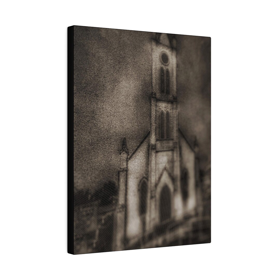 Canvas Print, Gothic Church Wall Art for Home Decor, Matte Stretched ...