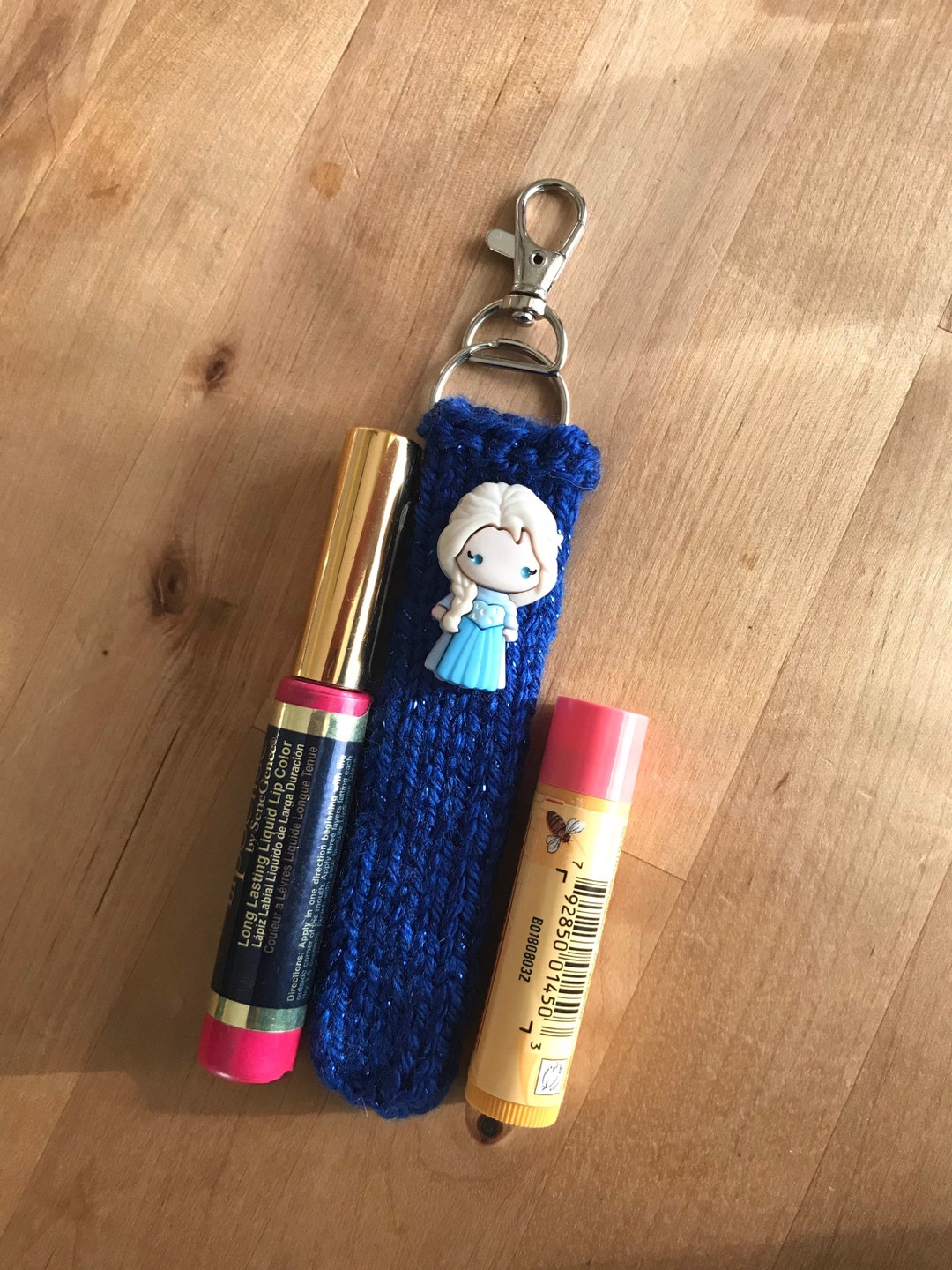 Disney Frozen Elsa Chapstick Lip Balm Holder Cozy Keychain - Etsy