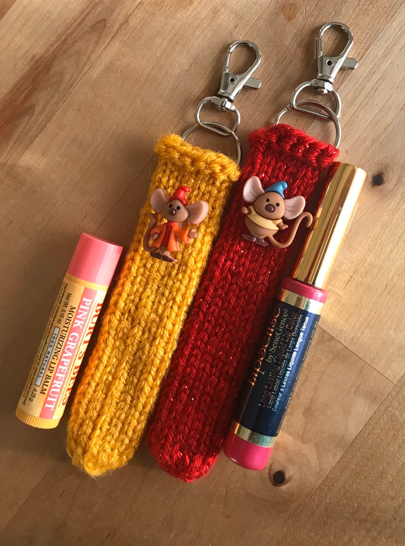 Disney Cinderella BFF Jaq Gus Chapstick Lip Balm Holder Cozy - Etsy