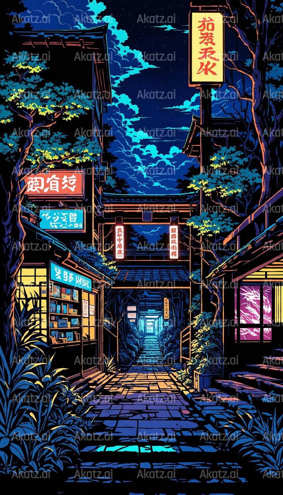 Japan Series 1 Digital Art 5K iPhone Background Animation - Etsy