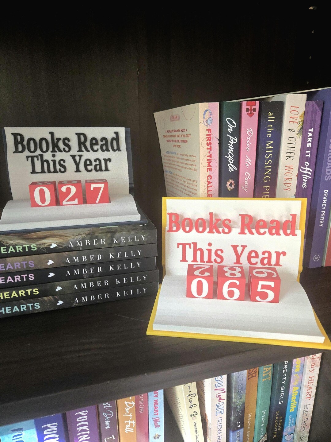 3D Printed Books Read Tracker: Bookshelf Decor With Custom Colors - Etsy