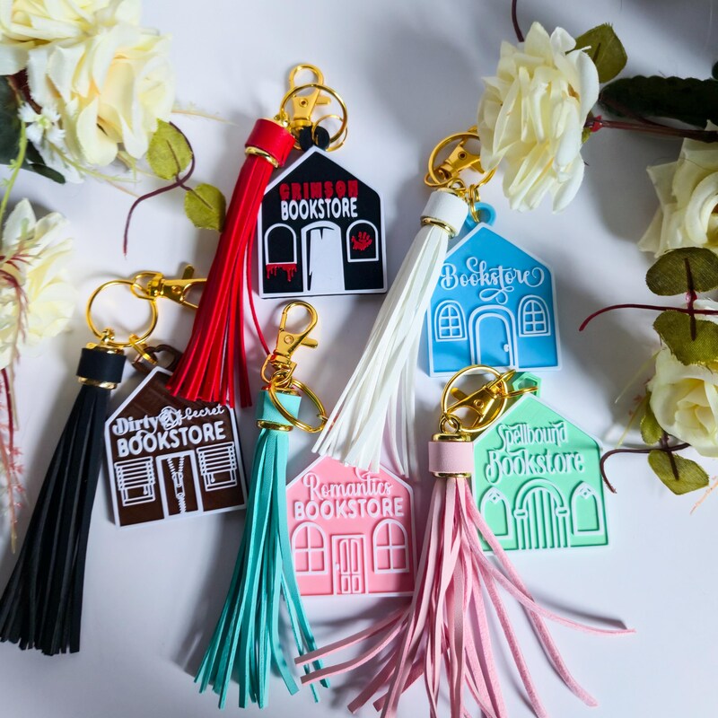 Bookish Keychain - Etsy