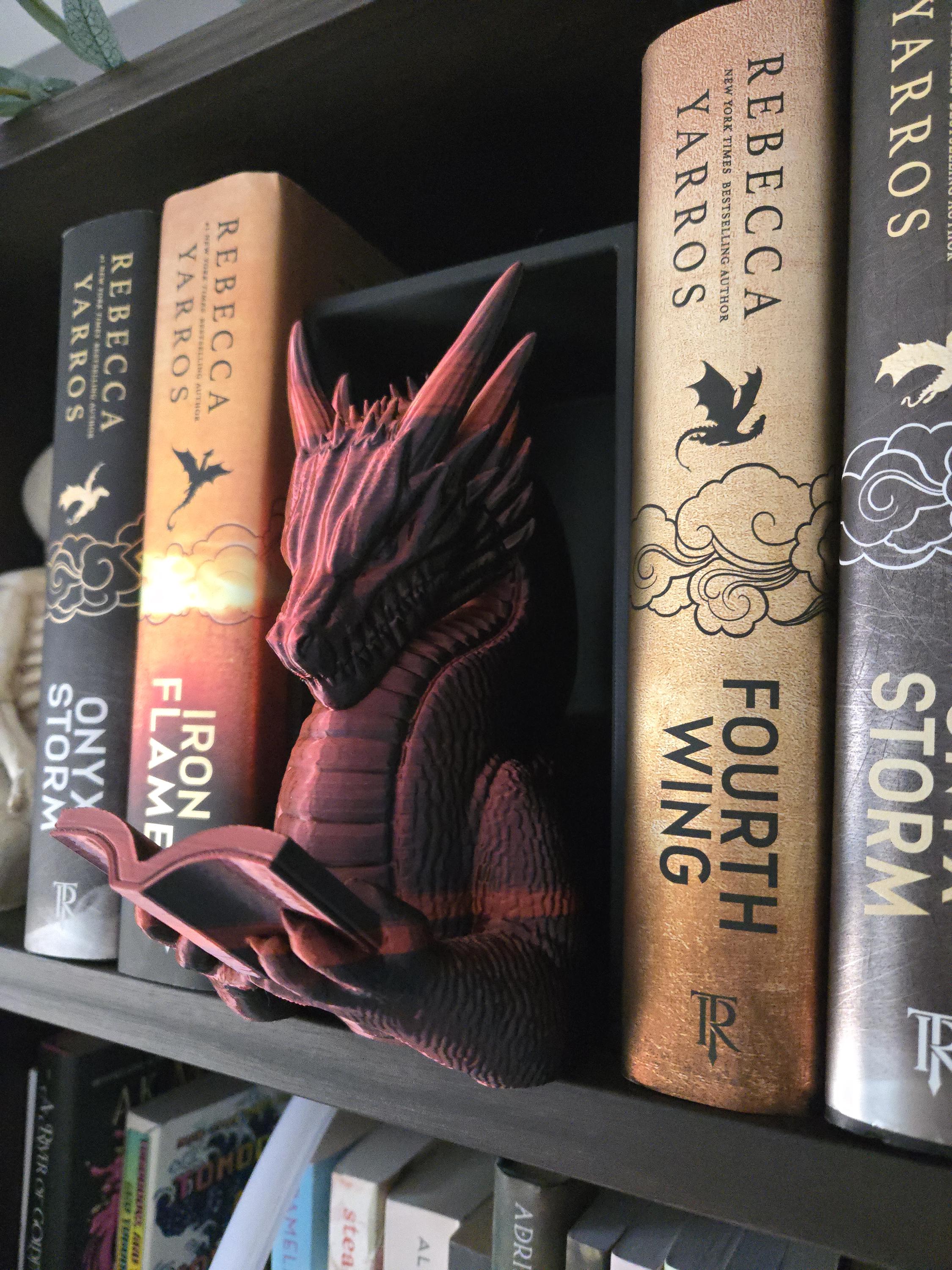 3d-printed Reading Dragon Book Nook – Lightweight PLA Fantasy Shelf ...