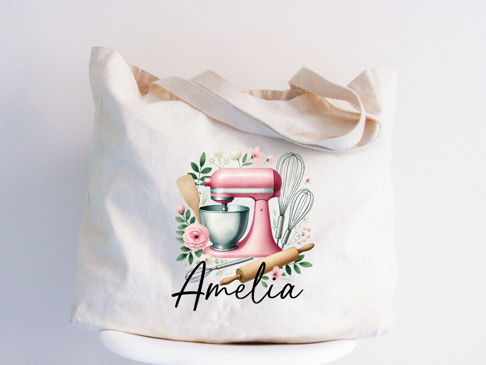 Personalized Baking Tote Bag, Custom Baking Mixer Gift Bags, Customized ...
