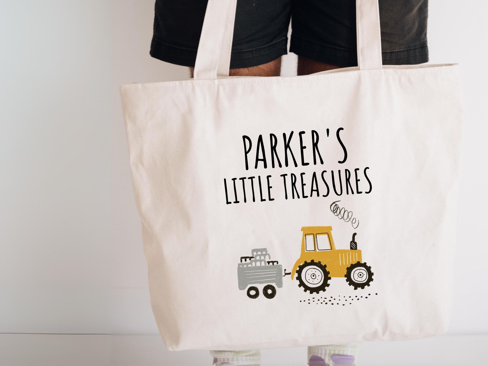 Custom Tractor Canvas Tote Bag: Personalized Farmer Gift - Etsy