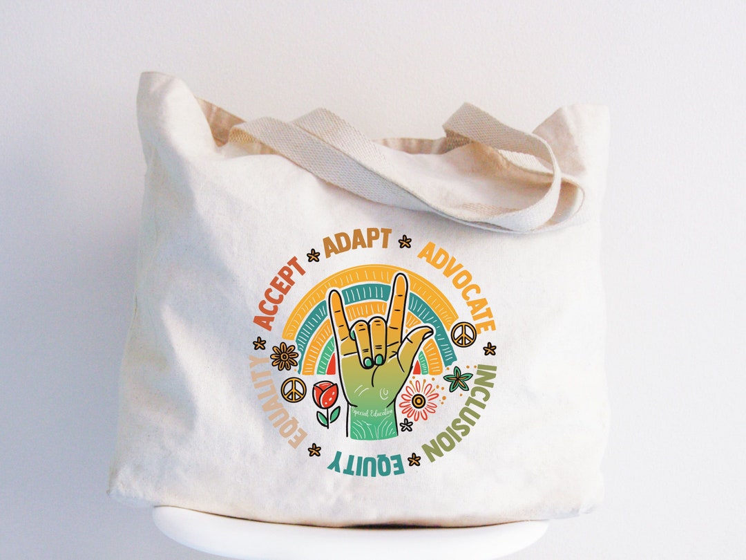 Motivational Awareness Therapist Tote Bag, Autism Gift Positive Message ...