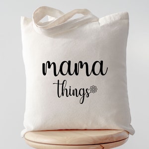 Custom "mama Things" Tote Bag, Personalized Gift for Grandma - Etsy