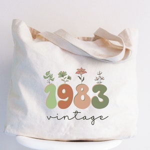 Custom Birthday Floral Tote, Personalized Birth Gift Bag, Customized ...