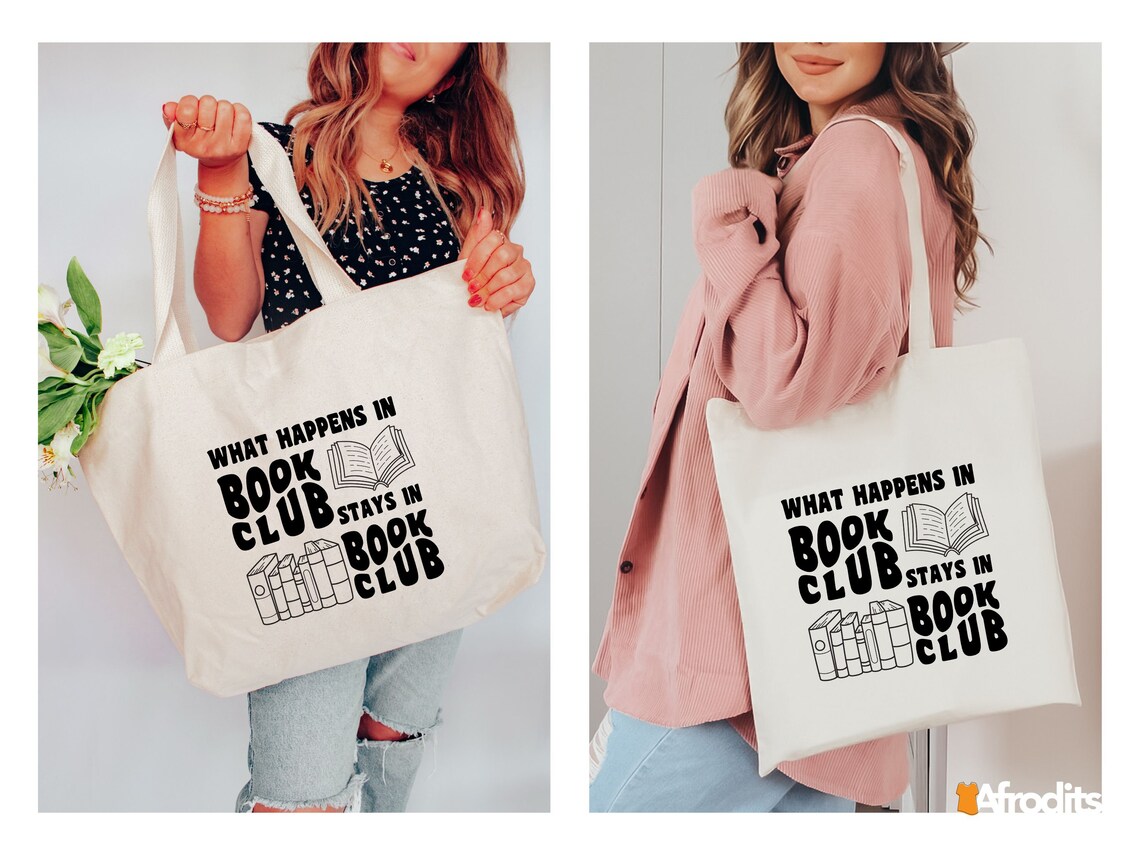 What Happens in Book Club Stays in Book Club Tote Bag, Books Teacher ...