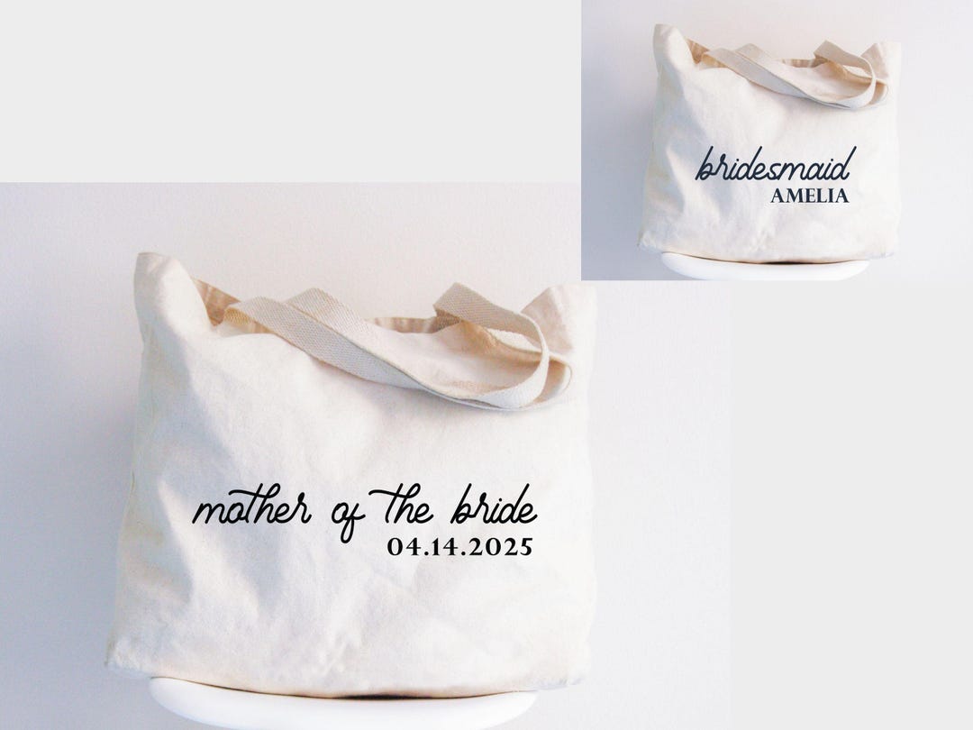 Custom Mother of the Bride Tote Bag, Maid of Honor Bag, Bridesmaid Gift ...