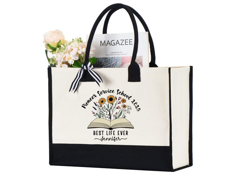 JW Baptism Cornered Tote Bag, Personalized Pioneer School Bags, Pioneer ...