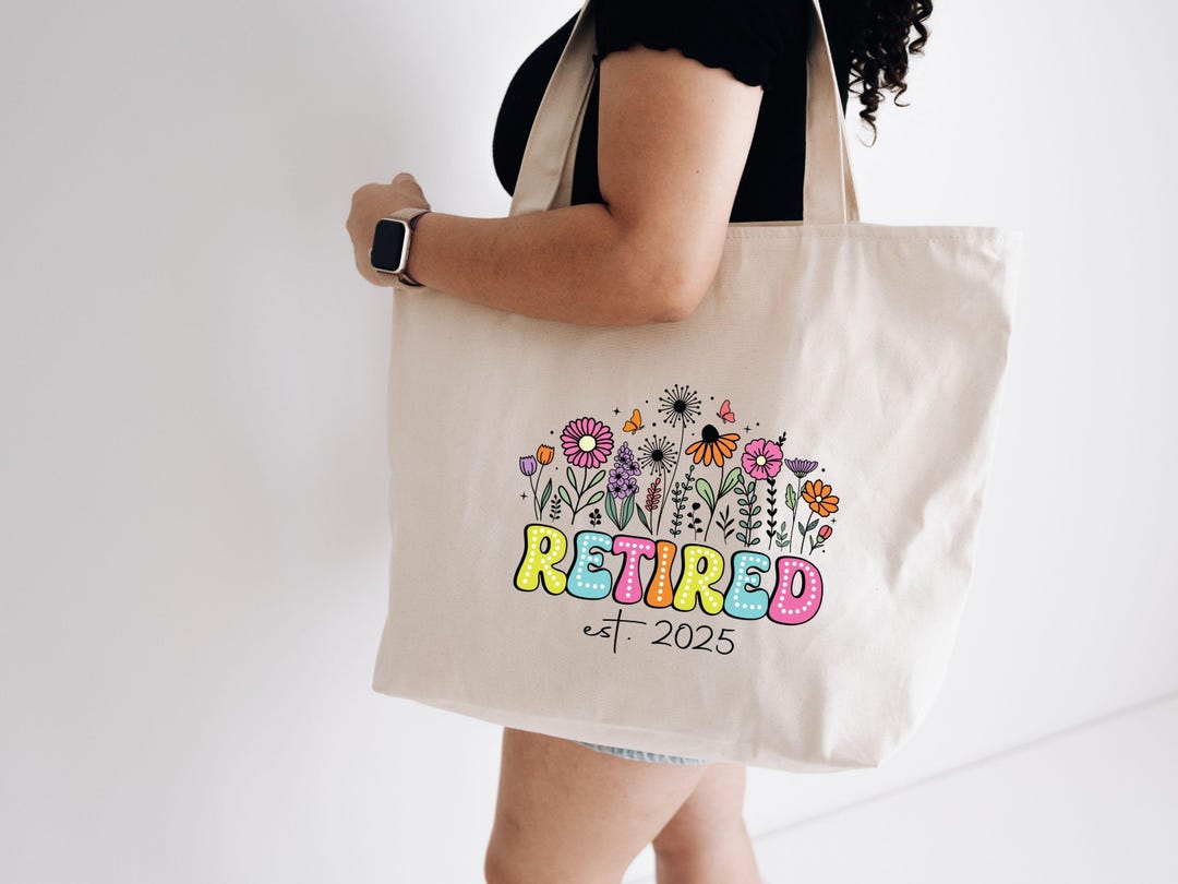 Retired Life Tote Bag, Personalized Retirement Bags, Retirement Gifts ...