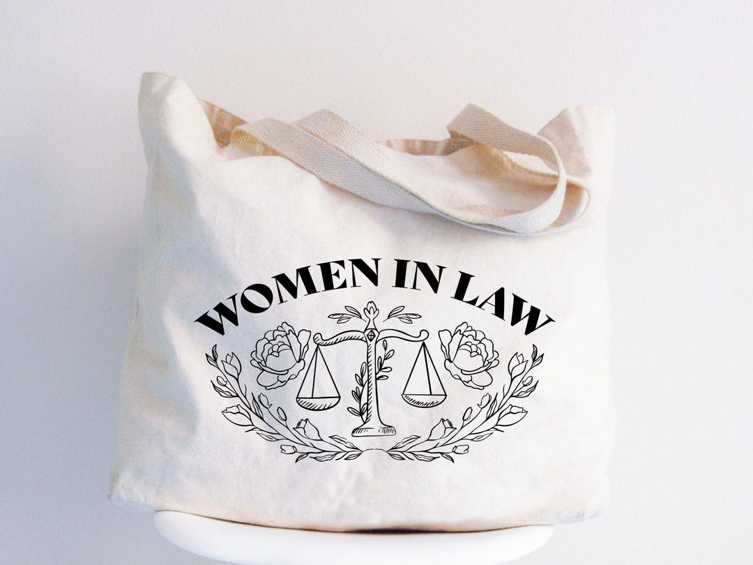 Women in Law Tote Bag, Lawyer Gift, Attorney Gift, Law School Graduate ...