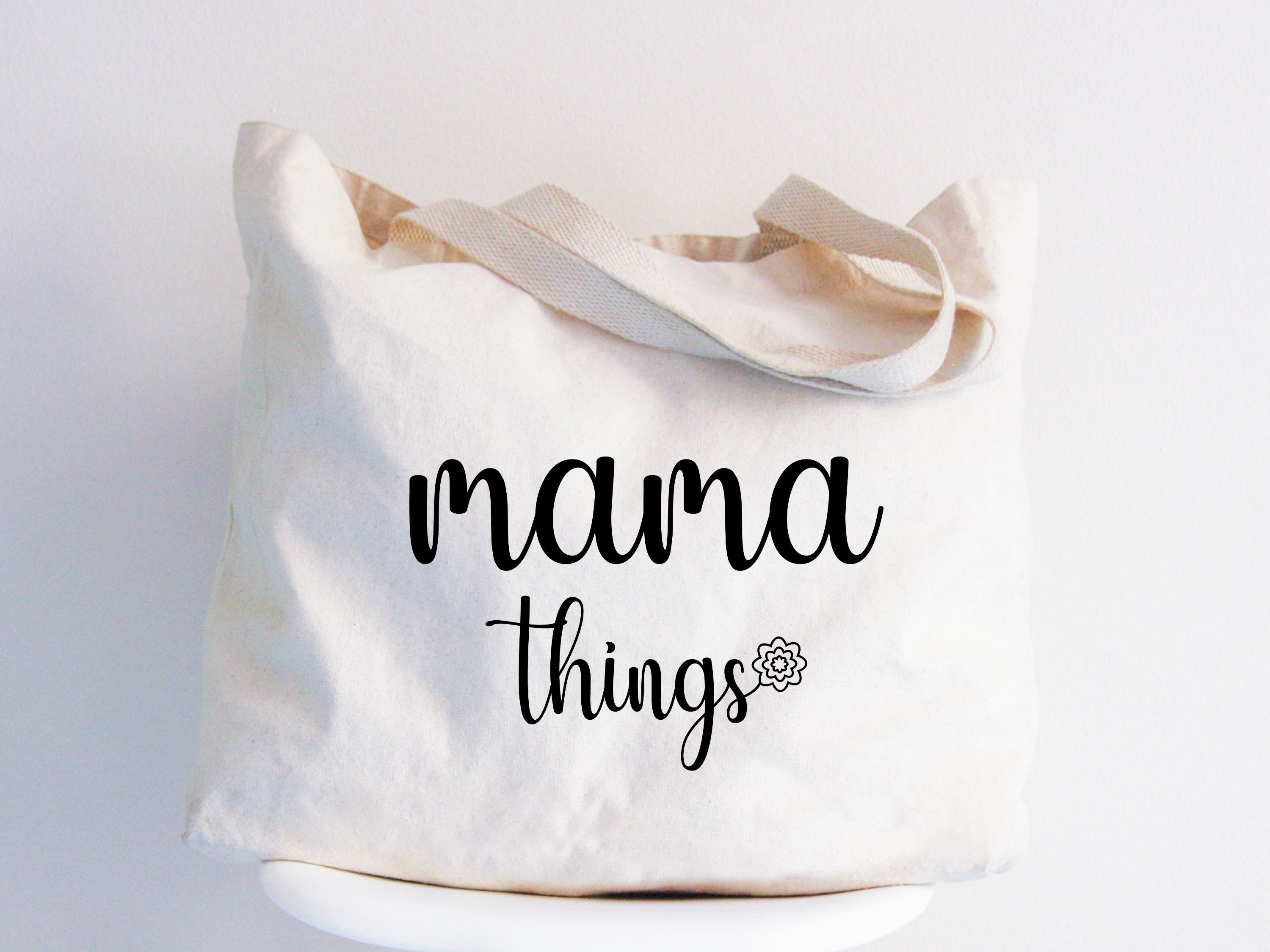 Custom "mama Things" Tote Bag, Personalized Gift for Grandma - Etsy