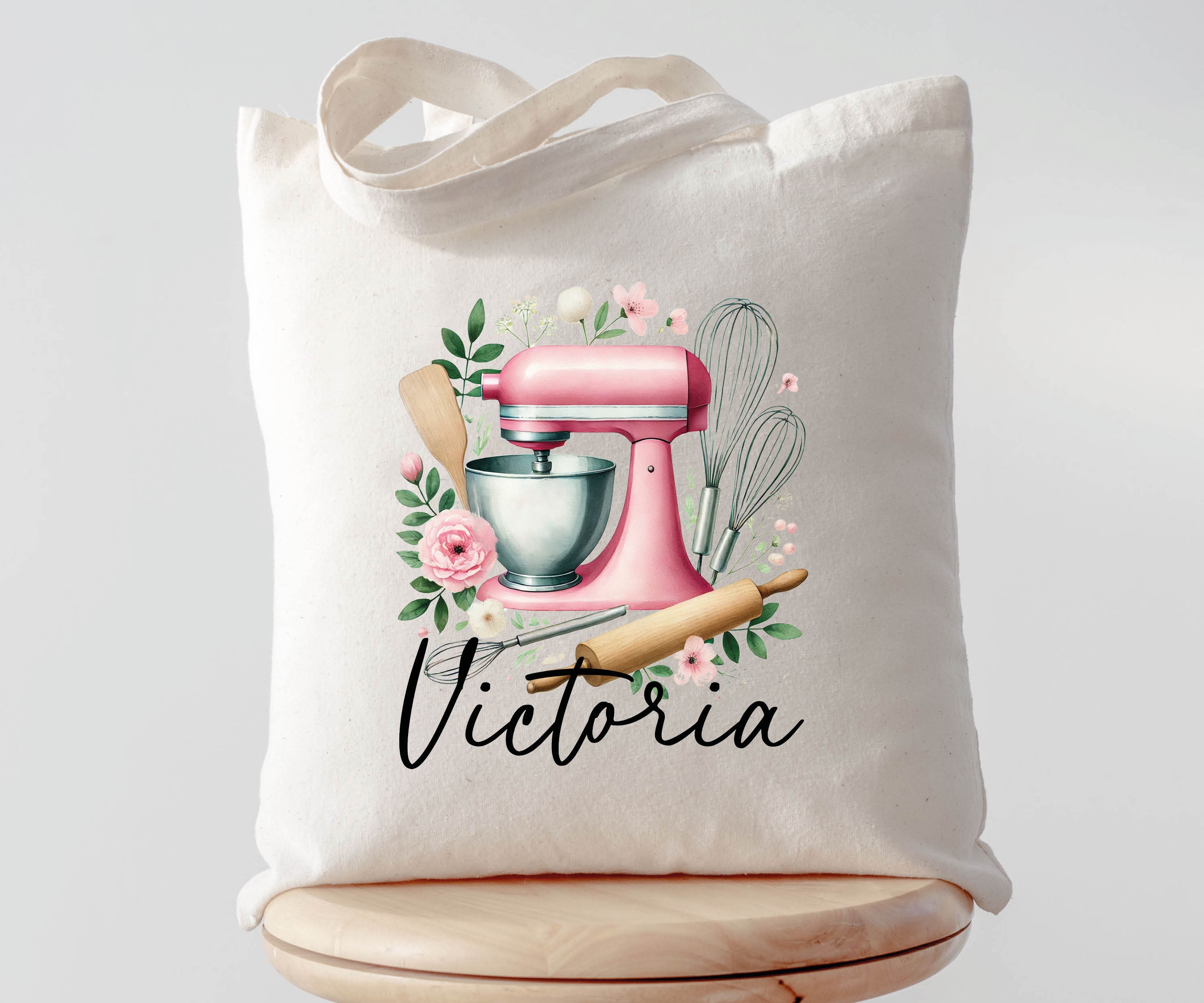 Personalized Baking Tote Bag, Custom Baking Mixer Gift Bags, Customized ...