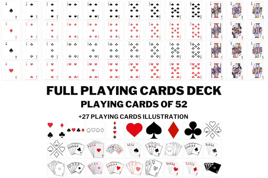 Playing Cards Deck Svg Bundle, Card Games Svg, Card Suit Svg, Poker Svg ...
