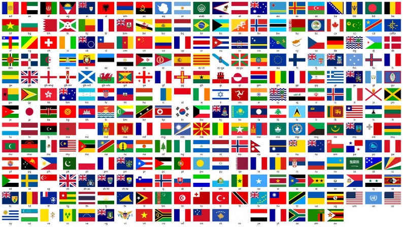 540+ World Flags SVG Bundle | Square and Rectangle Country Flag Designs ...